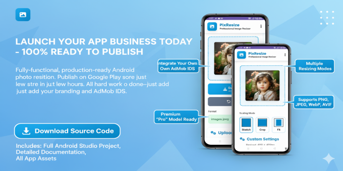 PixResize - Ready to Publish Android App Business - Mobile Apps | CodeGrape